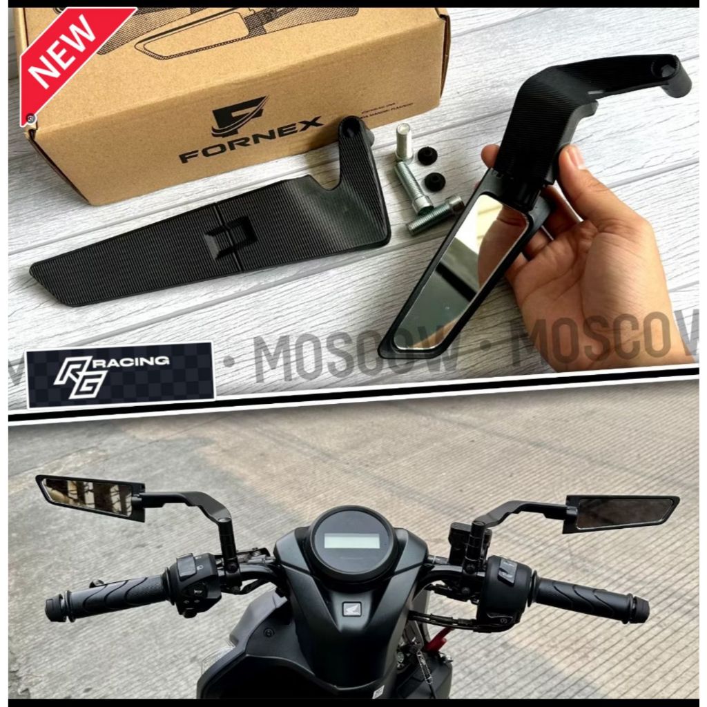 UNIVERSAL DUCK MATIC WINGLET MIRROR STEALTH WINGLED BEAT VARIO SCOOPY ...