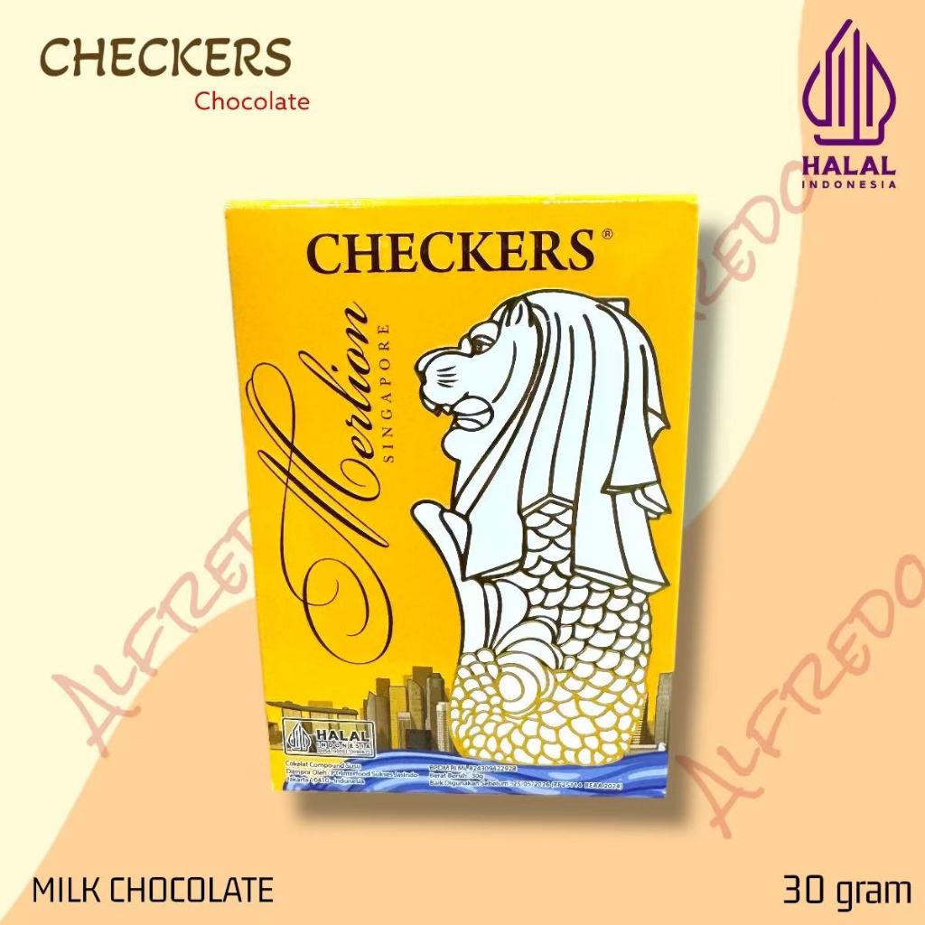 Checkers Chocolate Box Merlion singapore 30 grams contains -+ 9 pcs ...