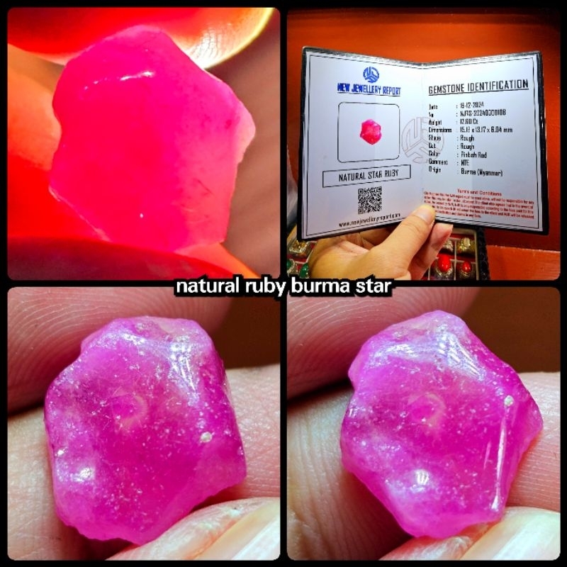 Original 100% Burmese ruby chunks (genuine NTE) | Shopee Malaysia