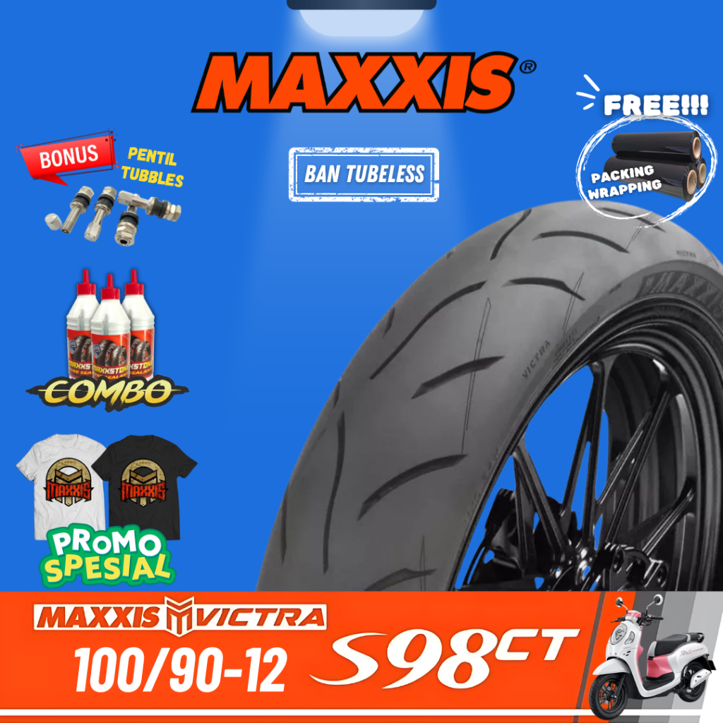MAXXIS RING 12 VICTRA 98 CT TUBELESS TIRE 100/90-12 / NMAX MAXXIS ...