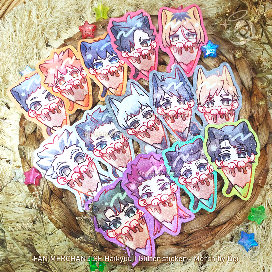 Haikyuu Glitter Sticker!! Glitter Fanart Stickers Merchandise Merch by ...