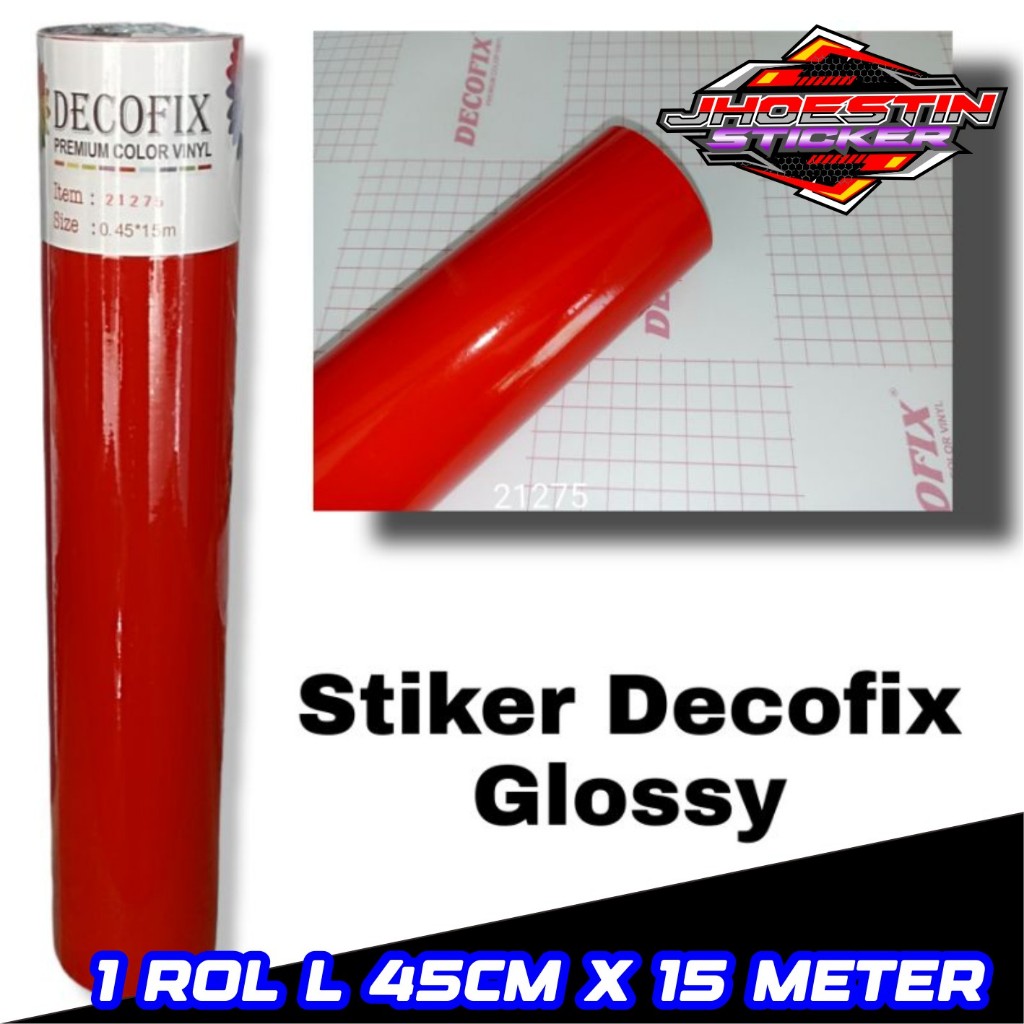 MERAH Glossy red/matte/doff scotlite decofix Sticker price per roll (L ...
