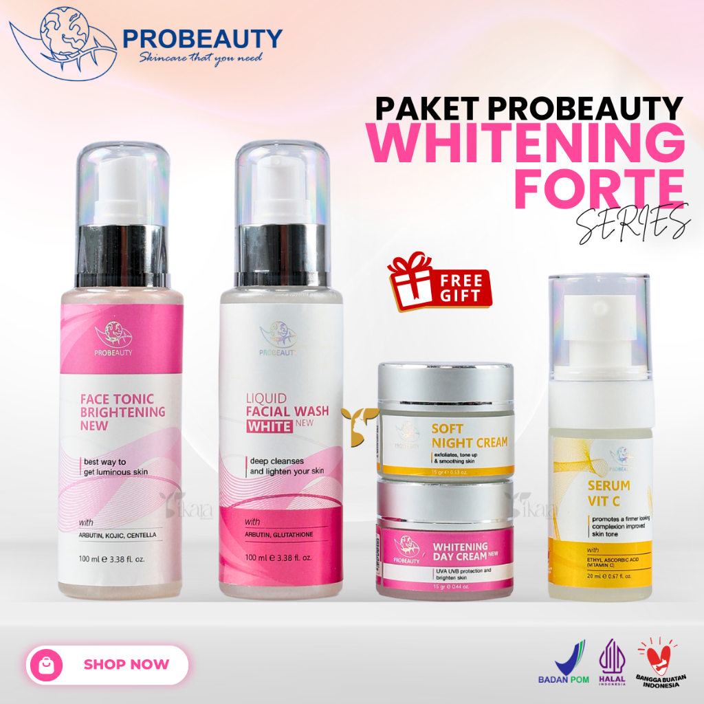 HITAM Probeauty whitening forte package + vitamin C serum - Brightening ...