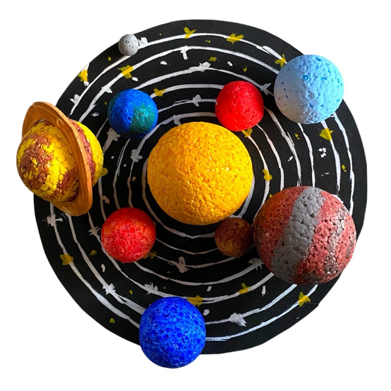 Solar System Planet Ball Complete from Cork Styrofoam Circle Base ...
