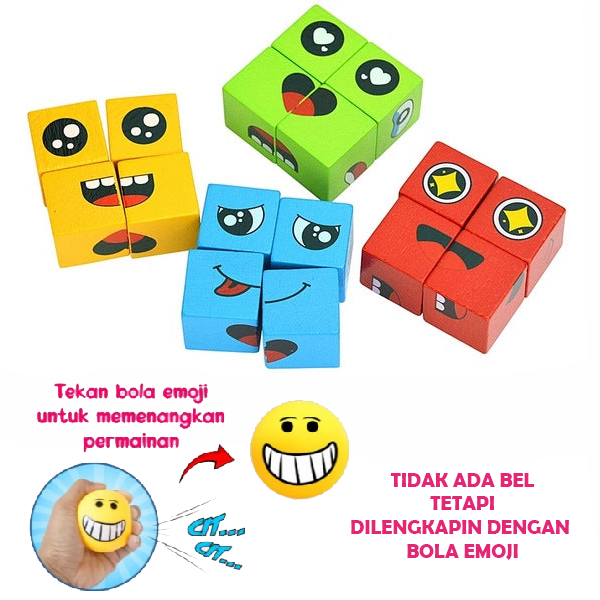 New Face Changing Cube Toy Facial Expression Changing Block Facial ...