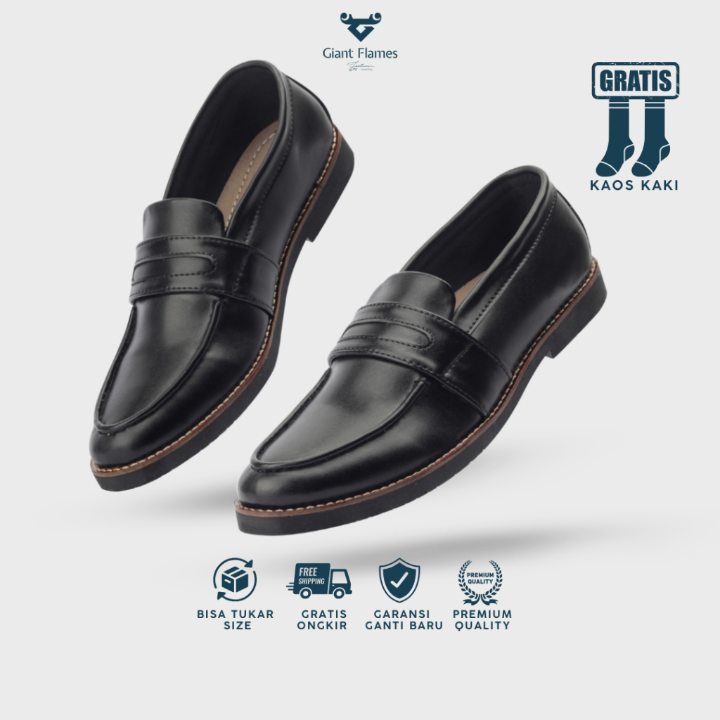 Giant Flames - Men's Shoes Formal Casual Loafers Slip On Office Work ...