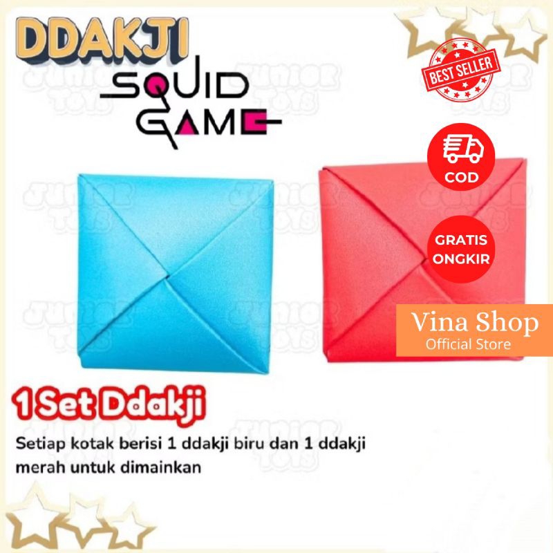 Ddakji Squid Game Contains 2 Paper Bonus Box, Cards and Mini Figures ...