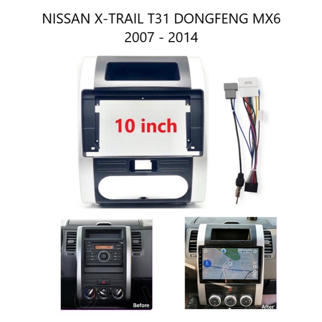 Android Head unit Frame 7 inch / 9 inch / 10 inch NISSAN XTRAIL X-TRAIL ...