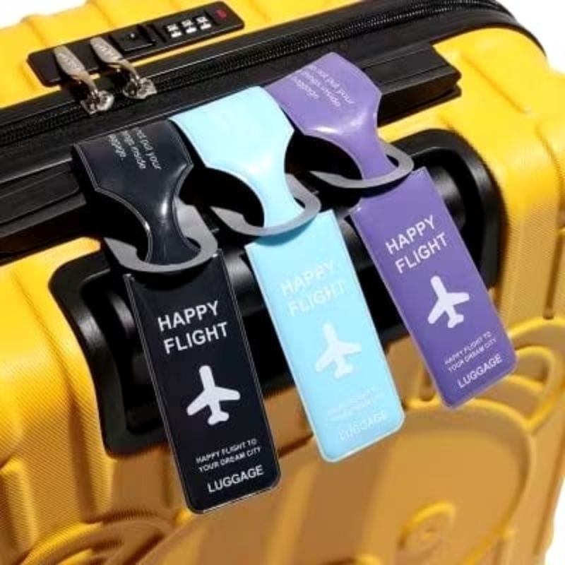 LUGGAGE TAG | NAME TAG SUITcase | SUITcase LABEL | Luggage Happy Flight ...