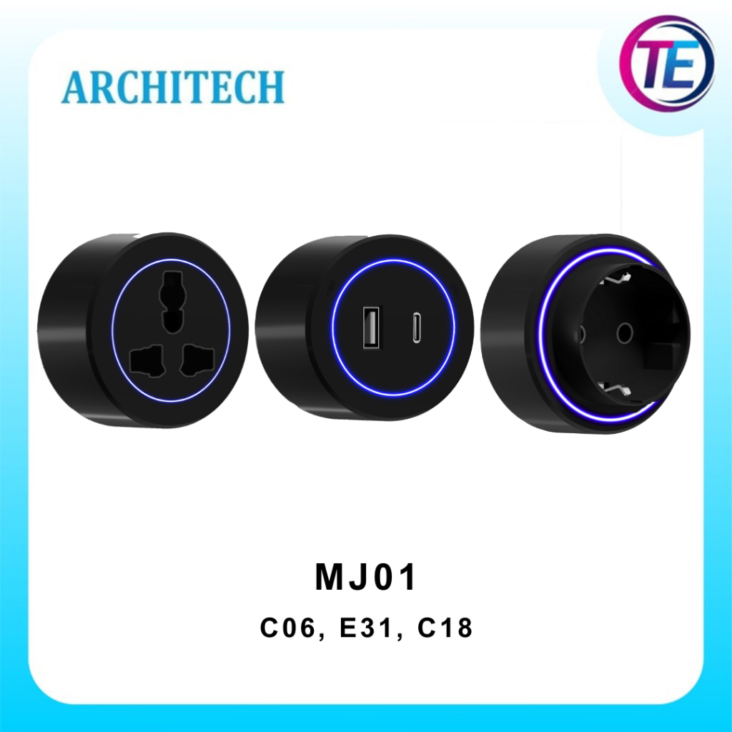 Architech Universal/Socket/USB A+C FAST Kitchen Power Track Socket ...