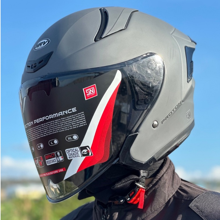 Original SNI HRV Proton Adult Men's Half Face Helmet | Shopee Malaysia