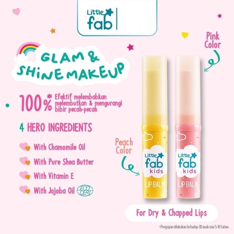Little Fab - Kids Lip Balm Moisturizes and Nourishes Lips for Children ...