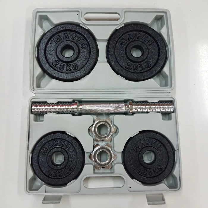 HITAM Macho Dumble Set Barbell Stick Sports Fitness Black 10kg | Shopee ...