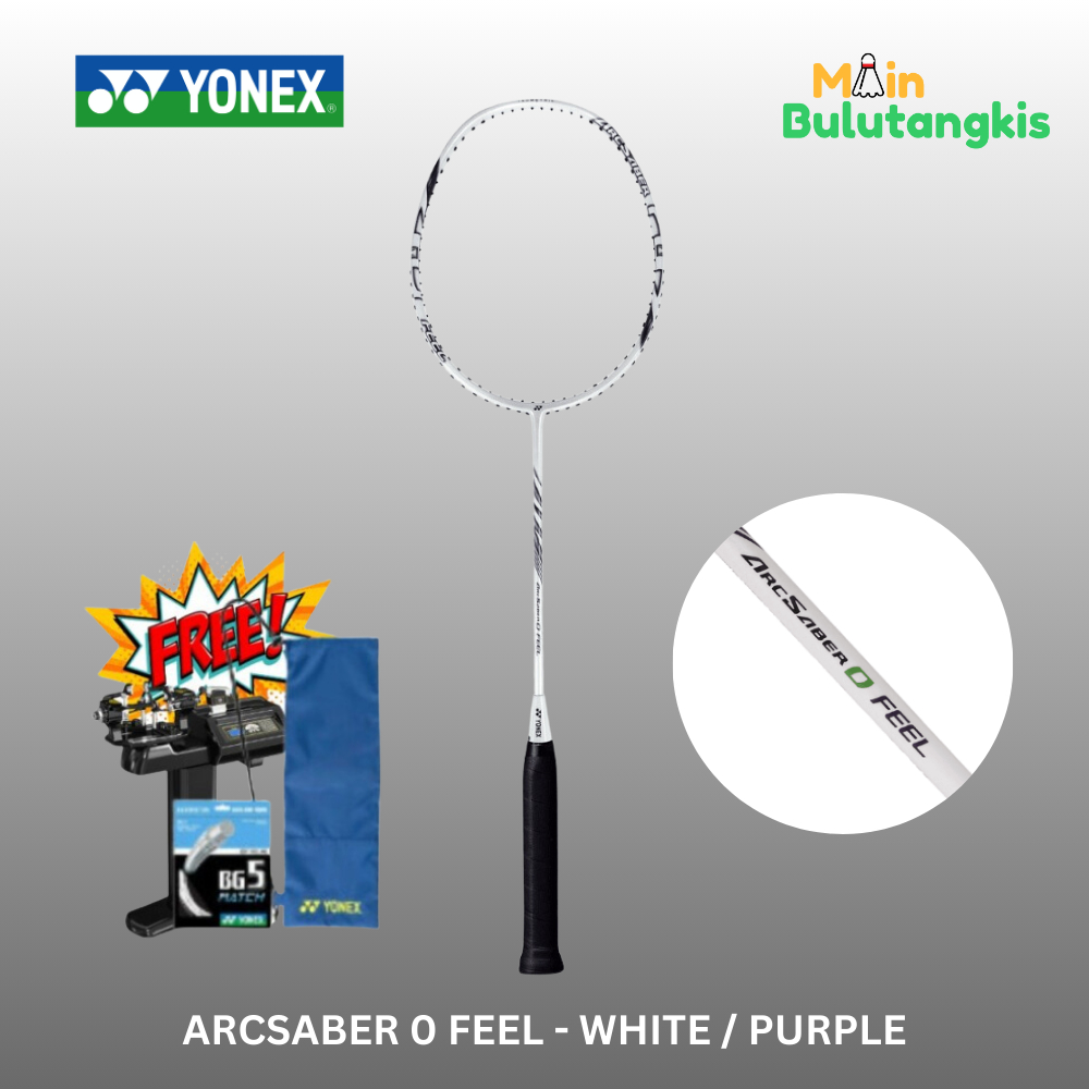 Yonex Arcsaber 0 Feel WHITE / PURPLE Badminton Racket Original | Shopee Malaysia