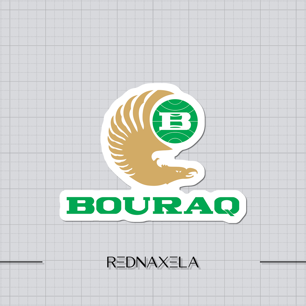 Bouraq Indonesia Airlines Vinyl Sticker Logo Suitcase Sticker Outdoor ...