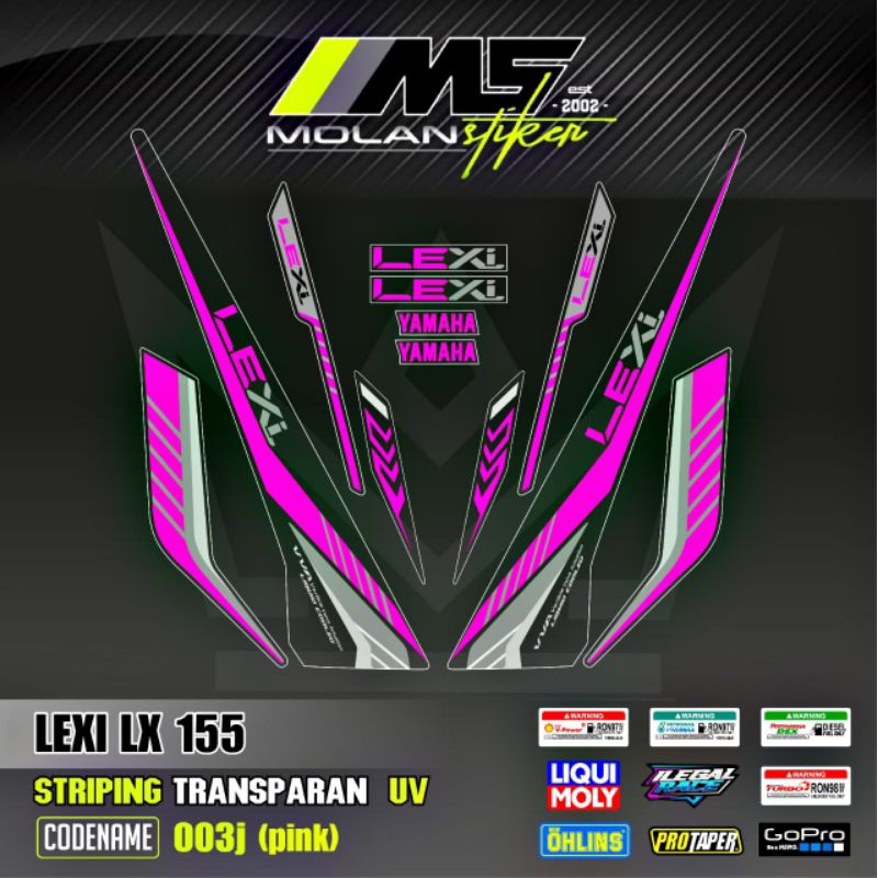 Decal Sticker Striping Transparent Variations Uv Lexi Lx 155 All New ...