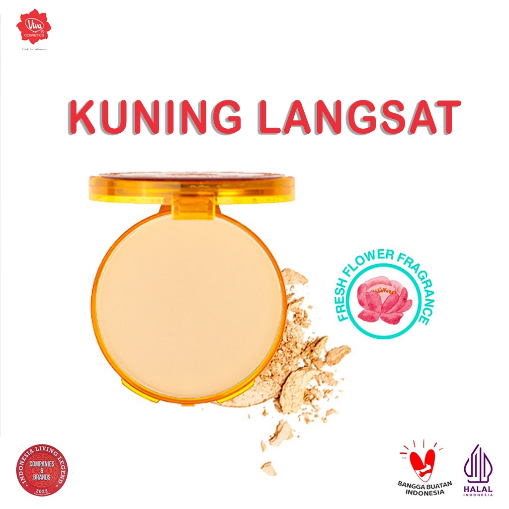 Viva Langsat Yellow Compact Powder - Oil Control Pressed Powder ...