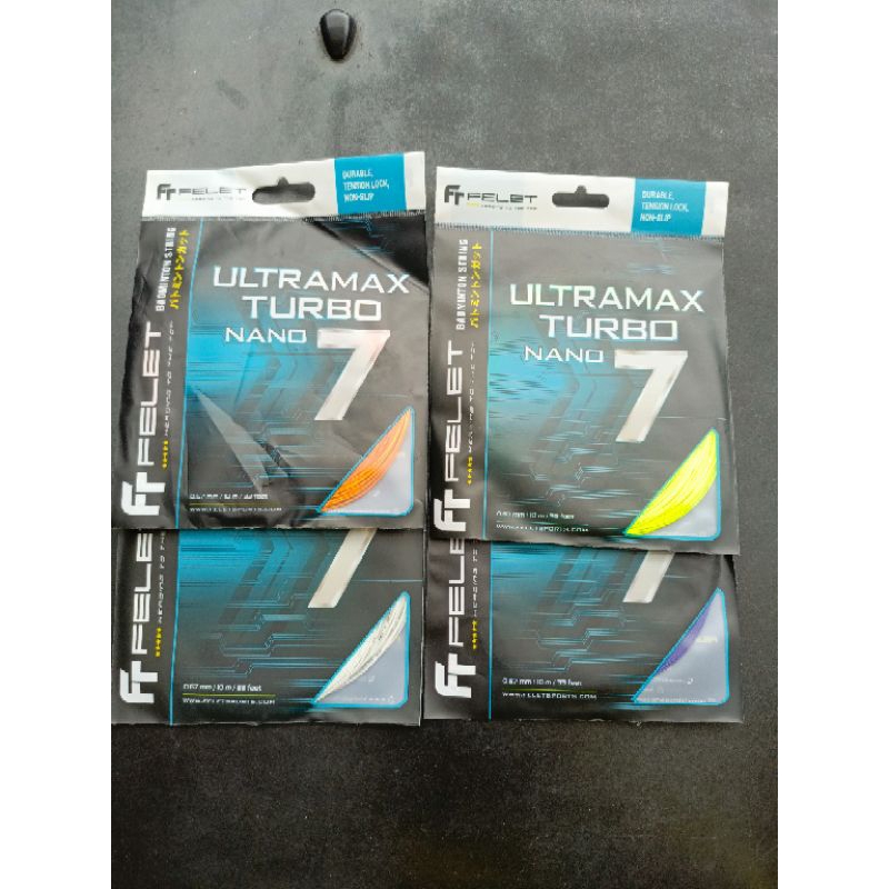Original Felet Ultramax Turbo Nano 7 Badminton Racket Strings | Shopee ...