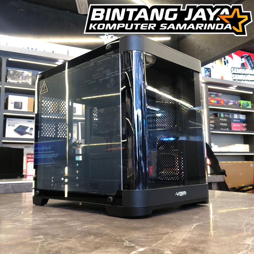 Vbr Z-3 Gaming PC Casing Dual Chamber Tempered Glass M-ATX - Black ...