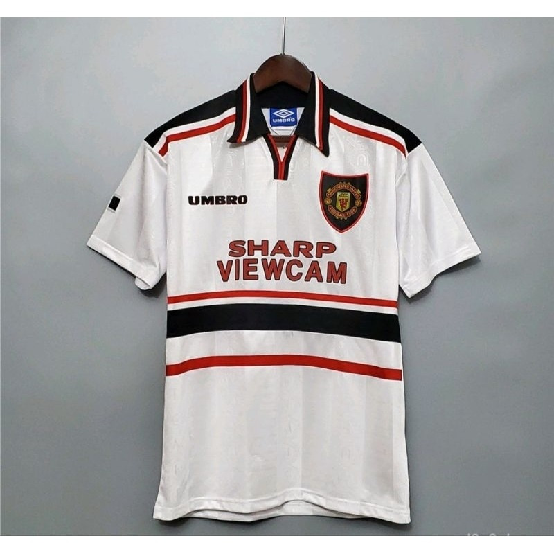 PUTIH Vintage RETRO JERSEY MU AWAY SHARP VIEWCAM WHITE 1998/1999 GRADE ...