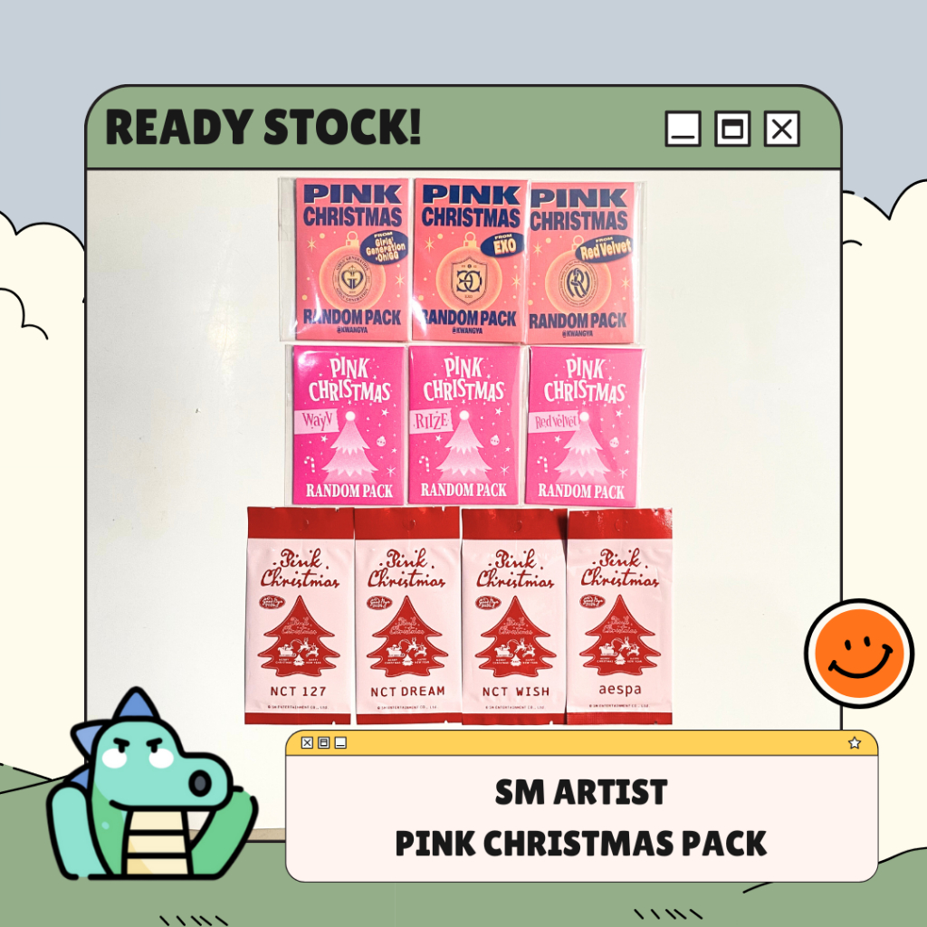 Sm Artist - Pink Christmas Random Pack SEALED Girls Generation oh!Gg EXO Red Velvet NCT 127 ...