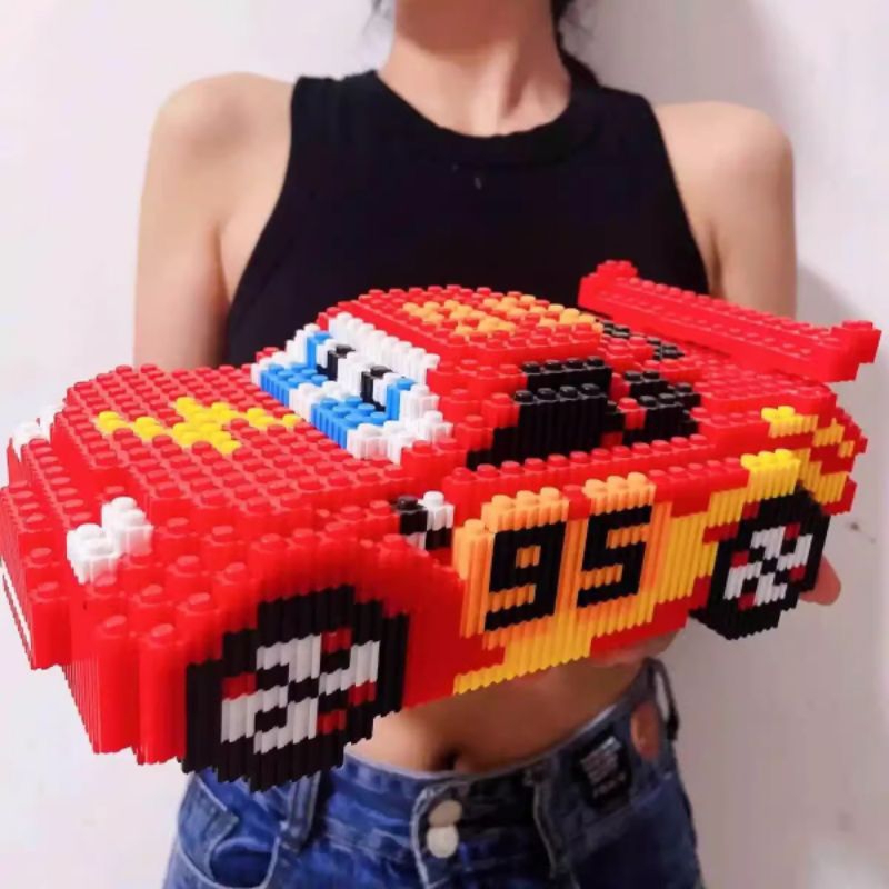 Nano Block Bricks Lightning McQueen Car Series Brick Education Nano Block / 3D Building Block ...