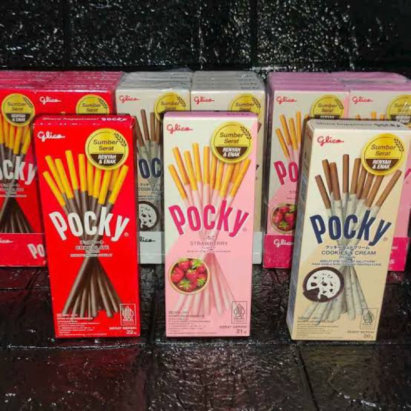 SNACK GLICO POCKY PEJOY HALF SIZE MINI 22GR POKI SNACK 1BOX 10PC ...