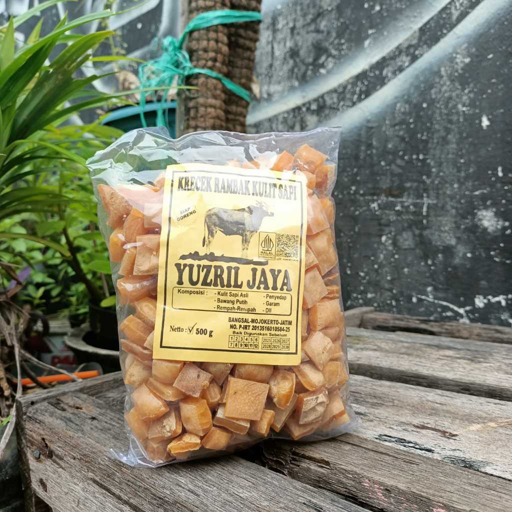 Krecek Rambak Cowhide Raw Crackers Dice Pieces 500gram Pack | Shopee ...