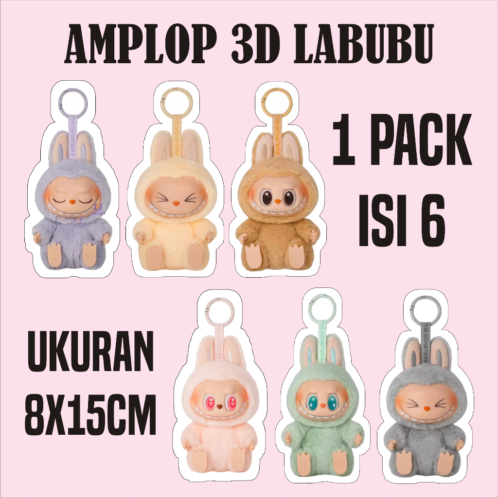 3d LABUBU EID ENVELOPE 1 PACK CONTAINS 6 | Shopee Malaysia