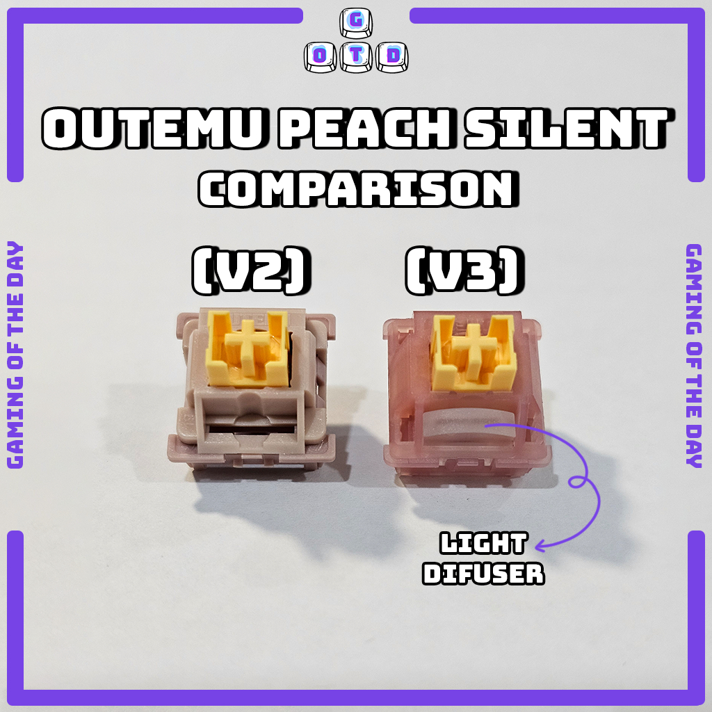 Outemu Peach Silent Linear V3 5 pin PCB mount Factory Lubed Mechanical Switch by GOD | Shopee ...