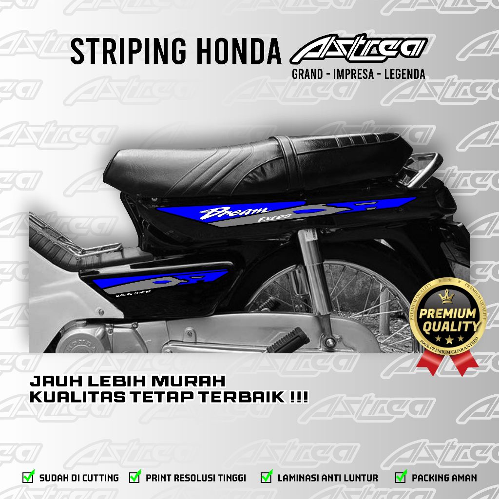 Honda DREAM V1 Variation Striping Astrea Grand DREAM-EX 4 CODE DREAM ...