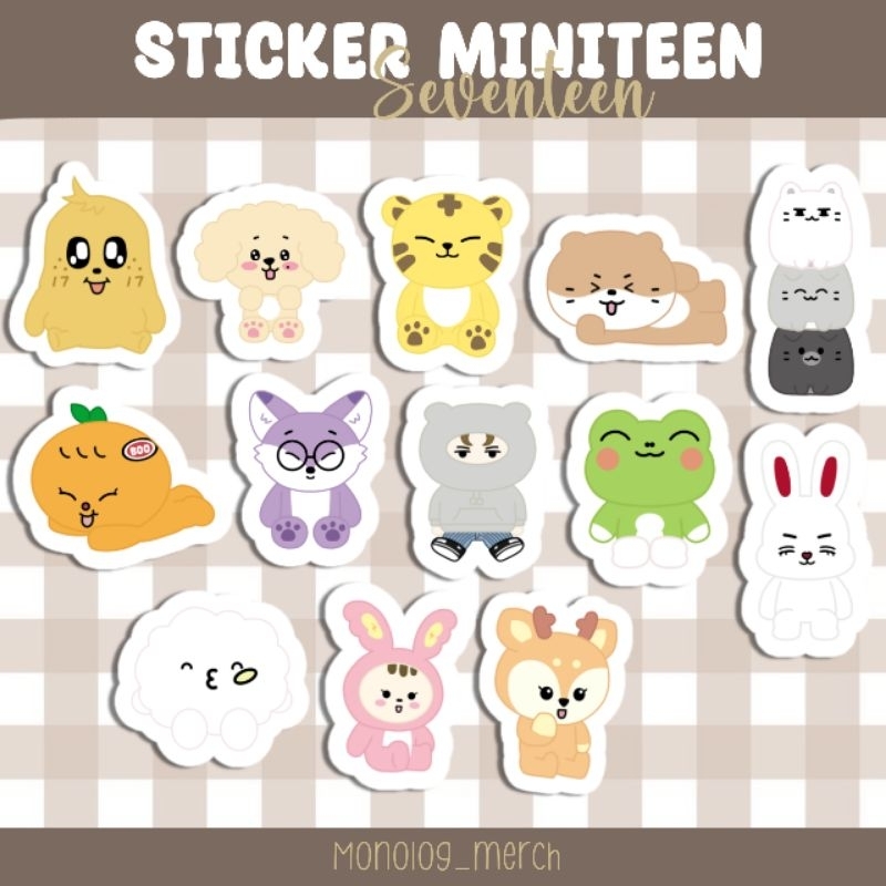 Seventeen Miniteez Sticker (13pcs) | Shopee Malaysia