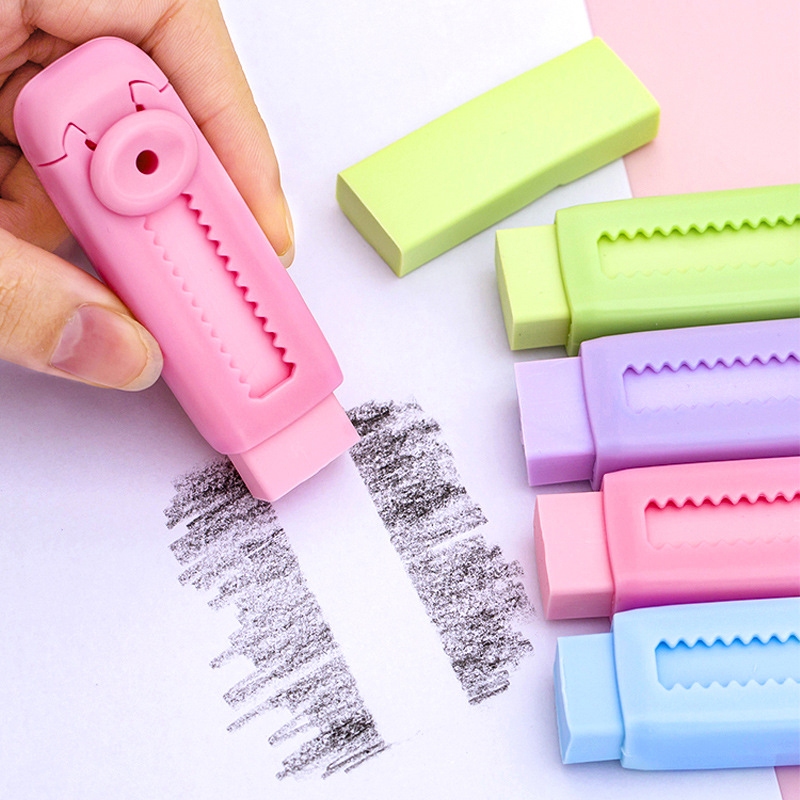 Colorful Sliding Eraser / Color Sliding Eraser / Mechanical Eraser ...
