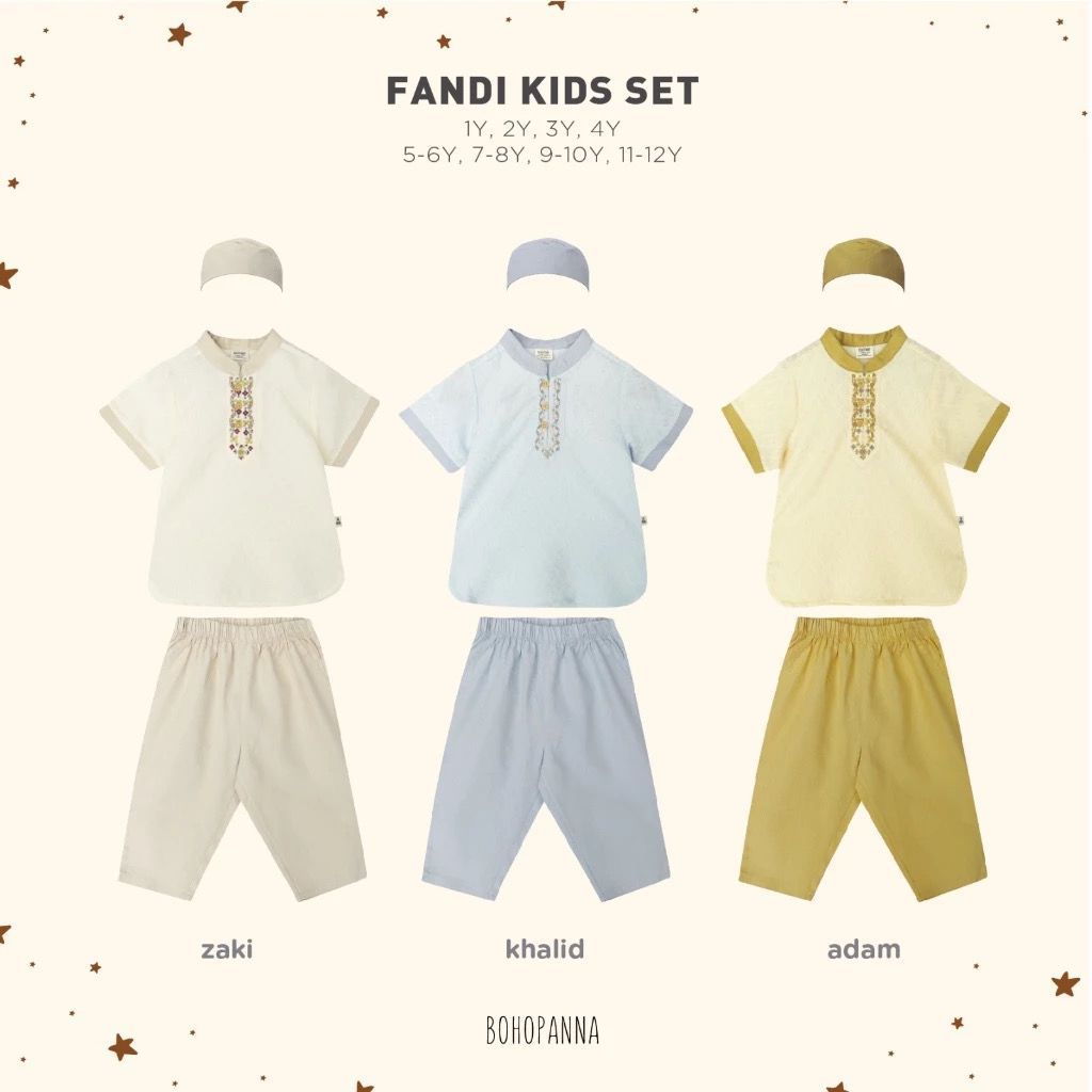 Bohopanna - Raya COLLECTION - FANDI KIDS SET - Baby Clothes SET ...