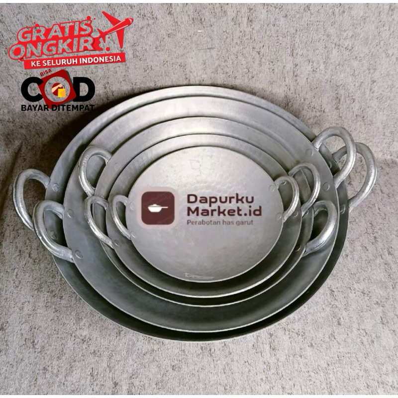 Quality Aluminum Frying Pan measuring 20-45cm | Thick Pan | Shopee Malaysia