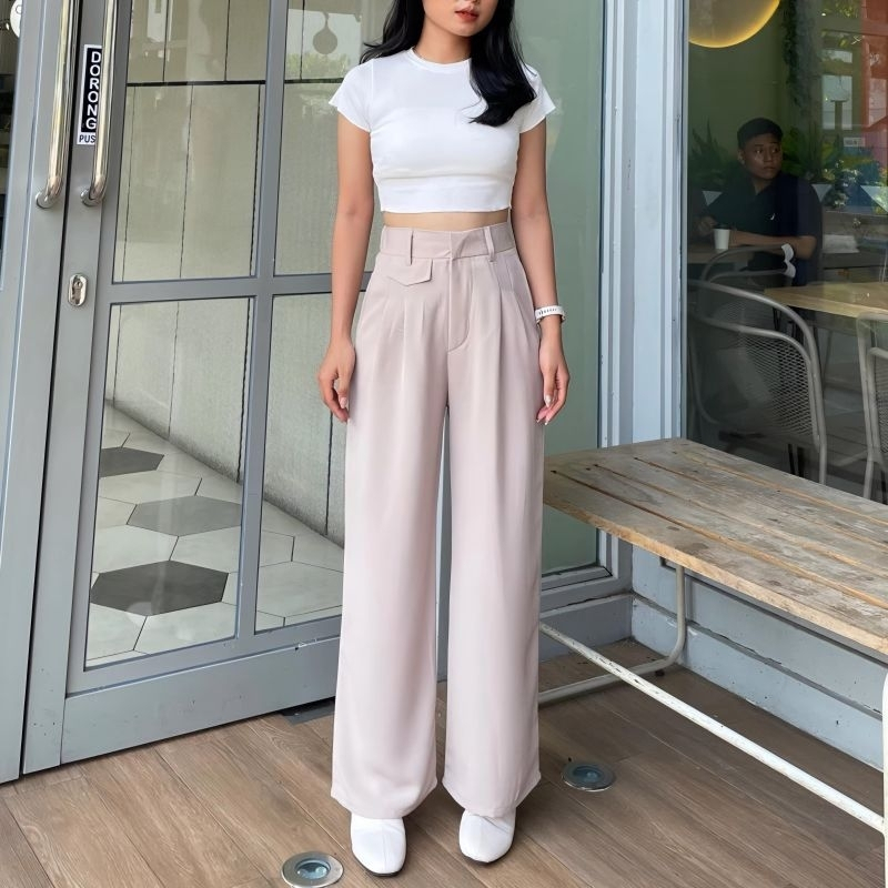 ORO PANTS - Loose Pants Trousers for Women - Anti-Wrinkle Pants ...