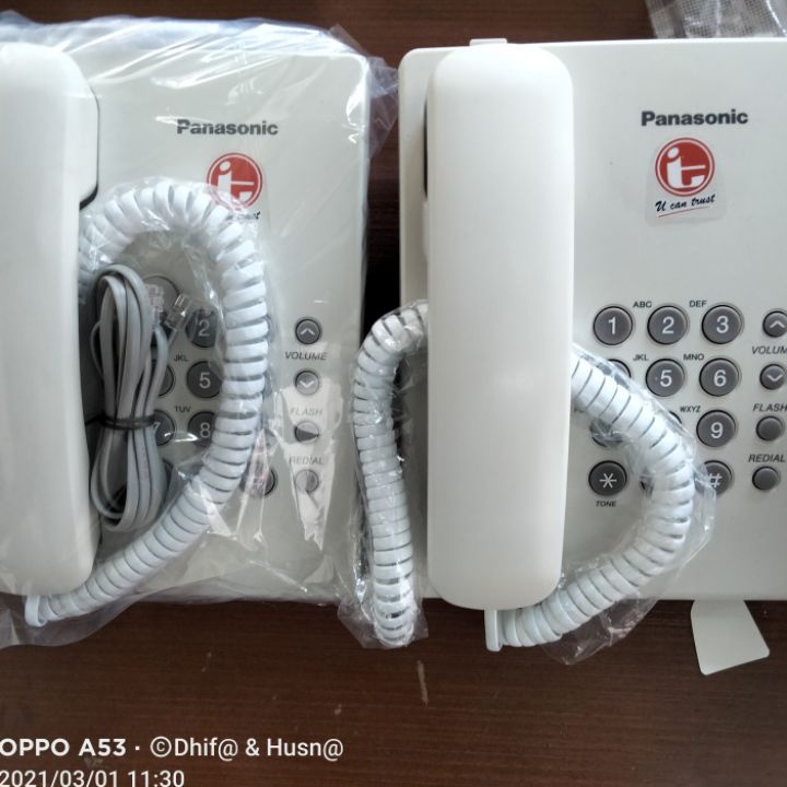 PUTIH Indihome PANASONIC KXTS55 WHITE SECOND HOME TELEPHONE AIRCRAFT ...