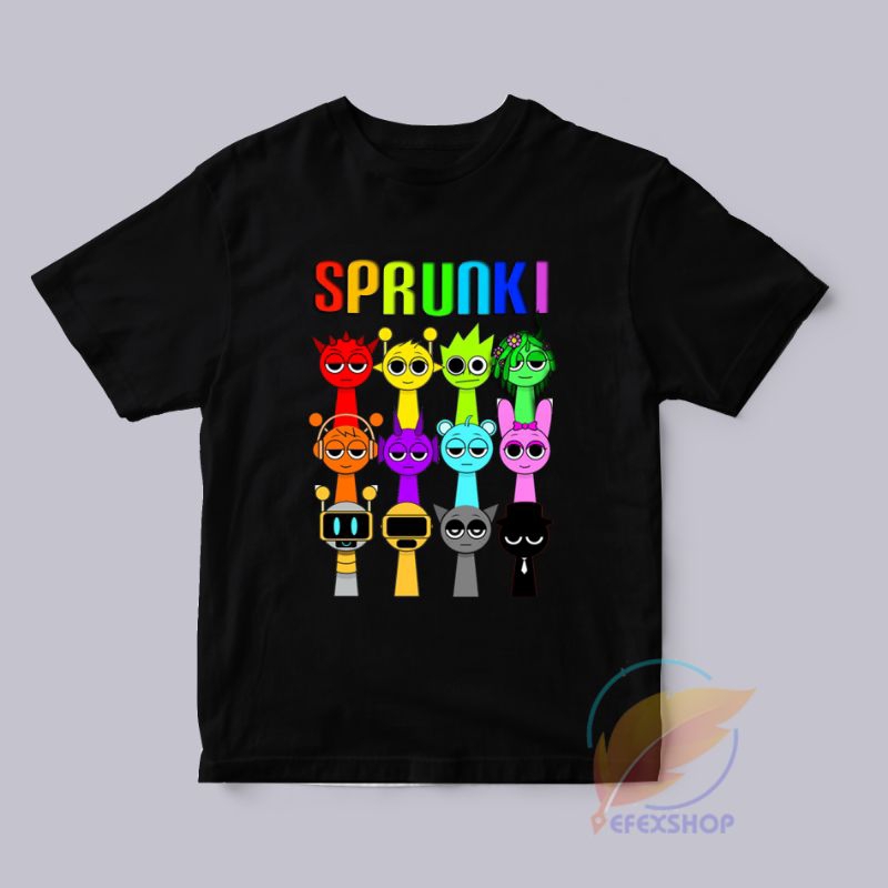 Children's SPRUNKI T-SHIRTS CHARACTER SPRUNKI CHILDREN'S TOP T-SHIRTS ...
