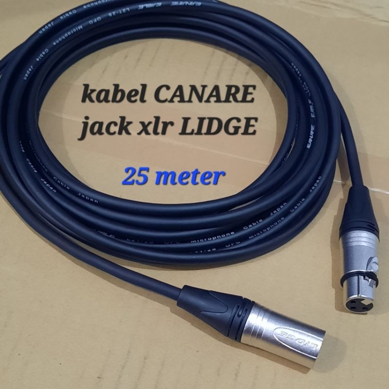 25 meter jack Lidge xlr male to xlr female mic cable standard Japanese ...