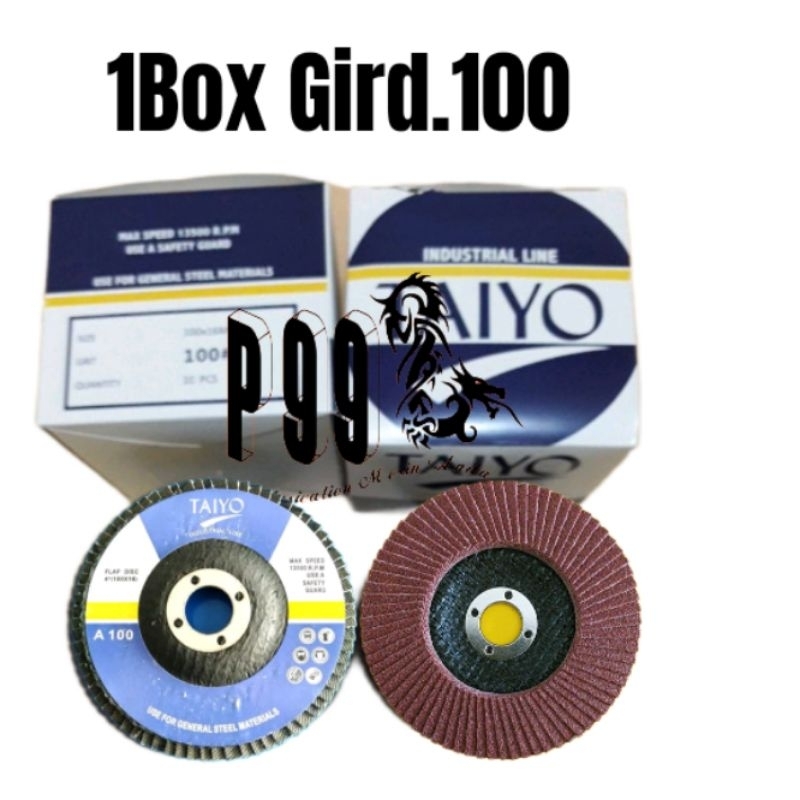 Taiyo Flap Disc 4" Spec A100 stacking sandpaper 1 box contains 10 pcs ...