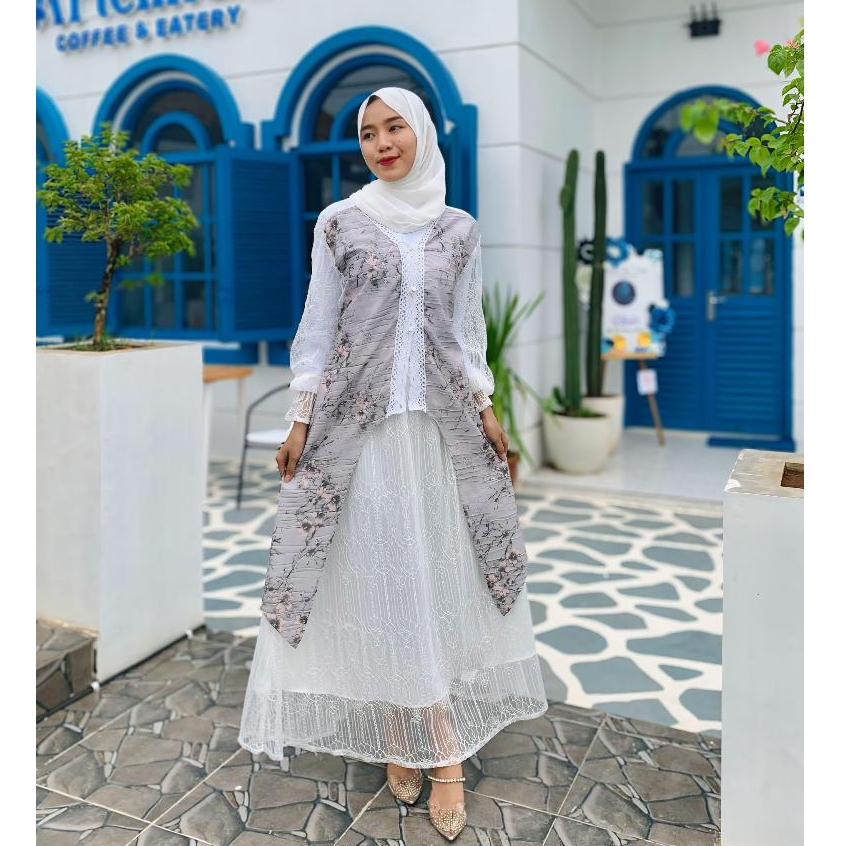 PUTIH Aurora Tile Brocade Skirt - Tutu Skirt - Women's Long Maxi ...