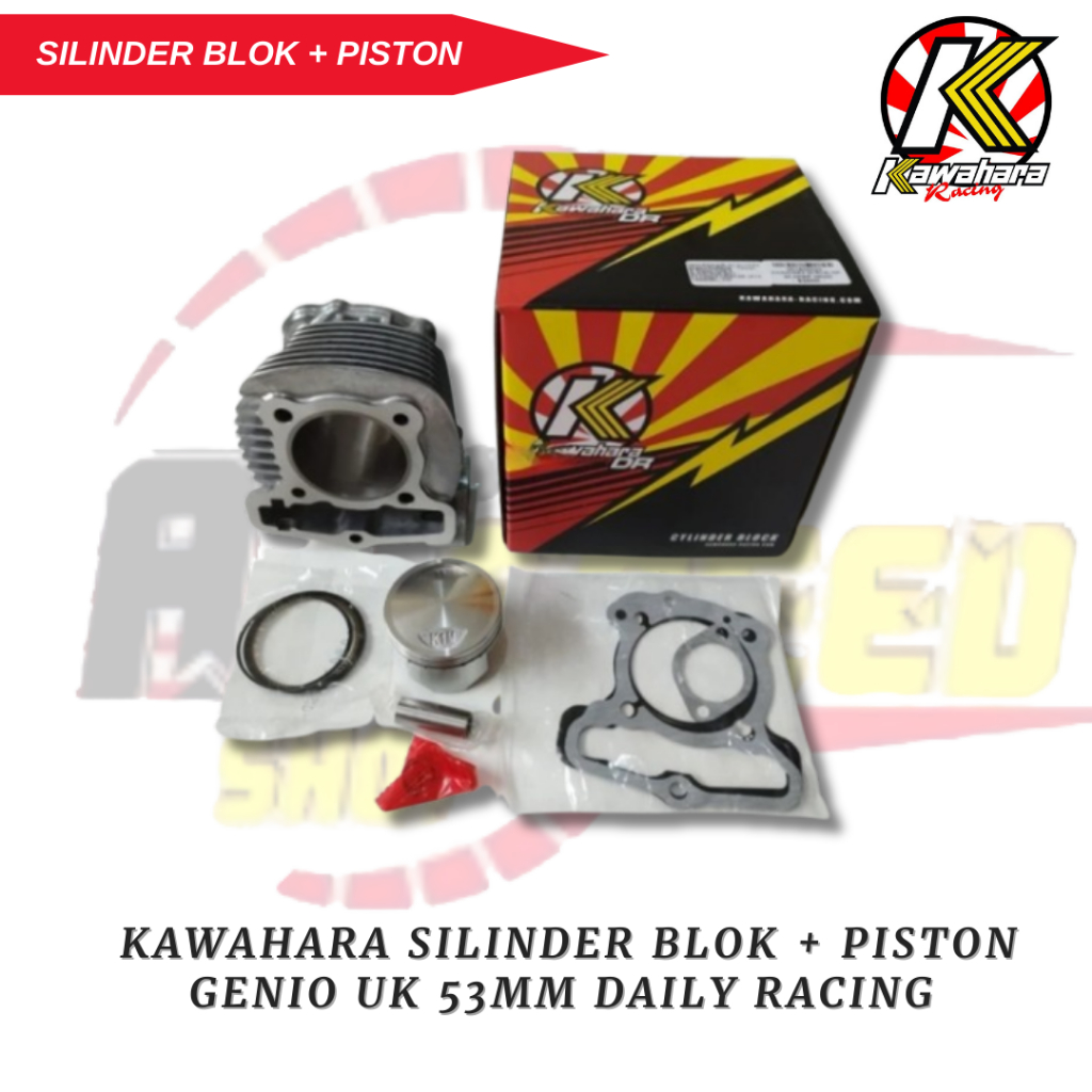 Kawahara Cylinder Block Piston + Piston Genio K0J 53MM / ALL NEW Beat ...