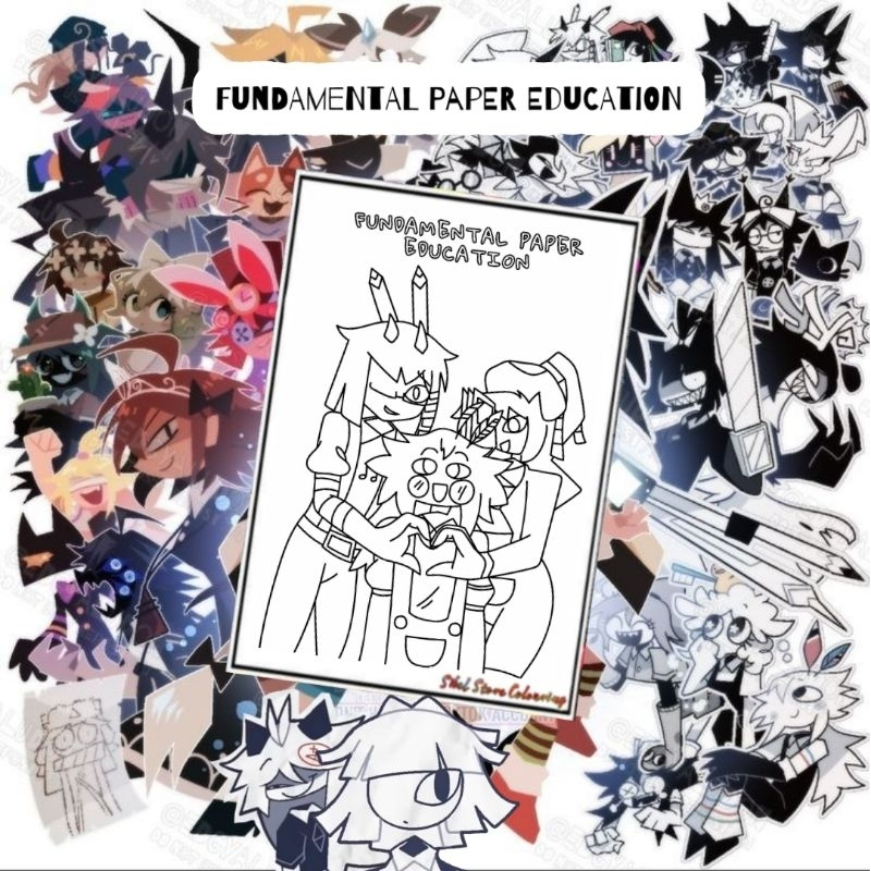 Children's Coloring Paper Fundamental Paper Education Theme (12 Drawing ...