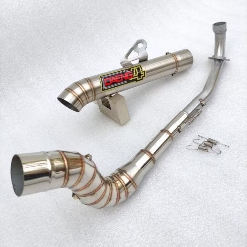 (full Set) daeng Sai4 SUPER OPEN exhaust pipe wave 100 110 125xrm fury ...
