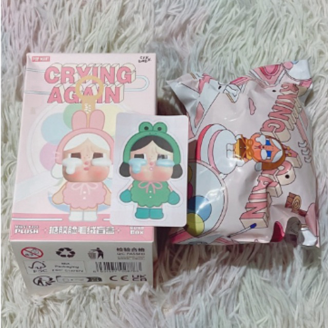 (WHAT A FROG) POP MART CRYBABY Crying Again Series - Vinyl Face Plush ...