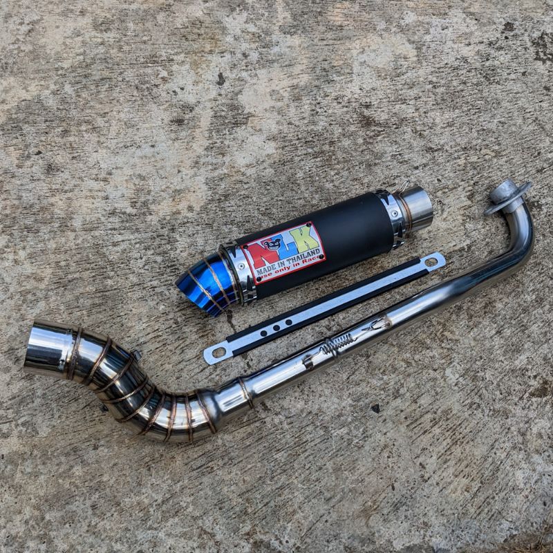 Nlk Canister open pipe black coating 51mm for Wave 100 110 125 Xrm 100 ...