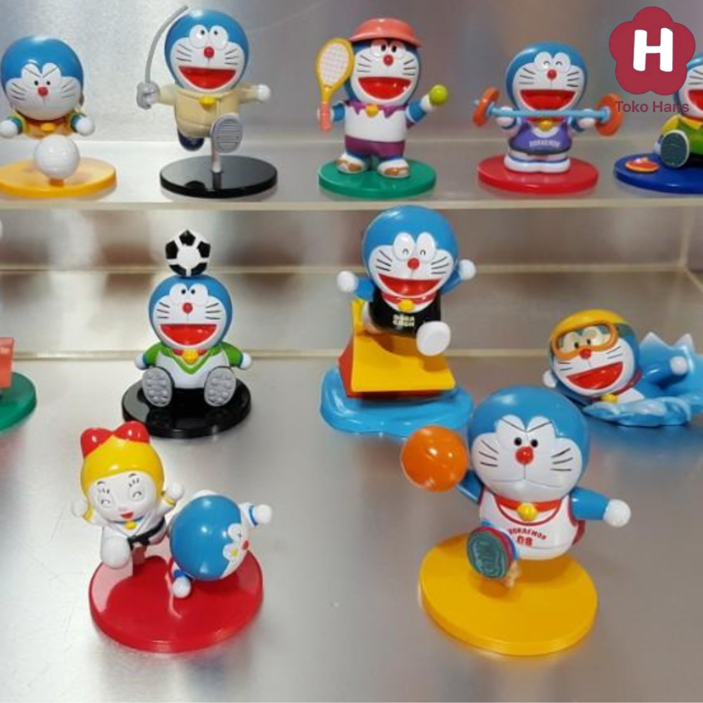Hth Doraemon Sports Edition 5cm Action Figure Animation Miniature Mini ...