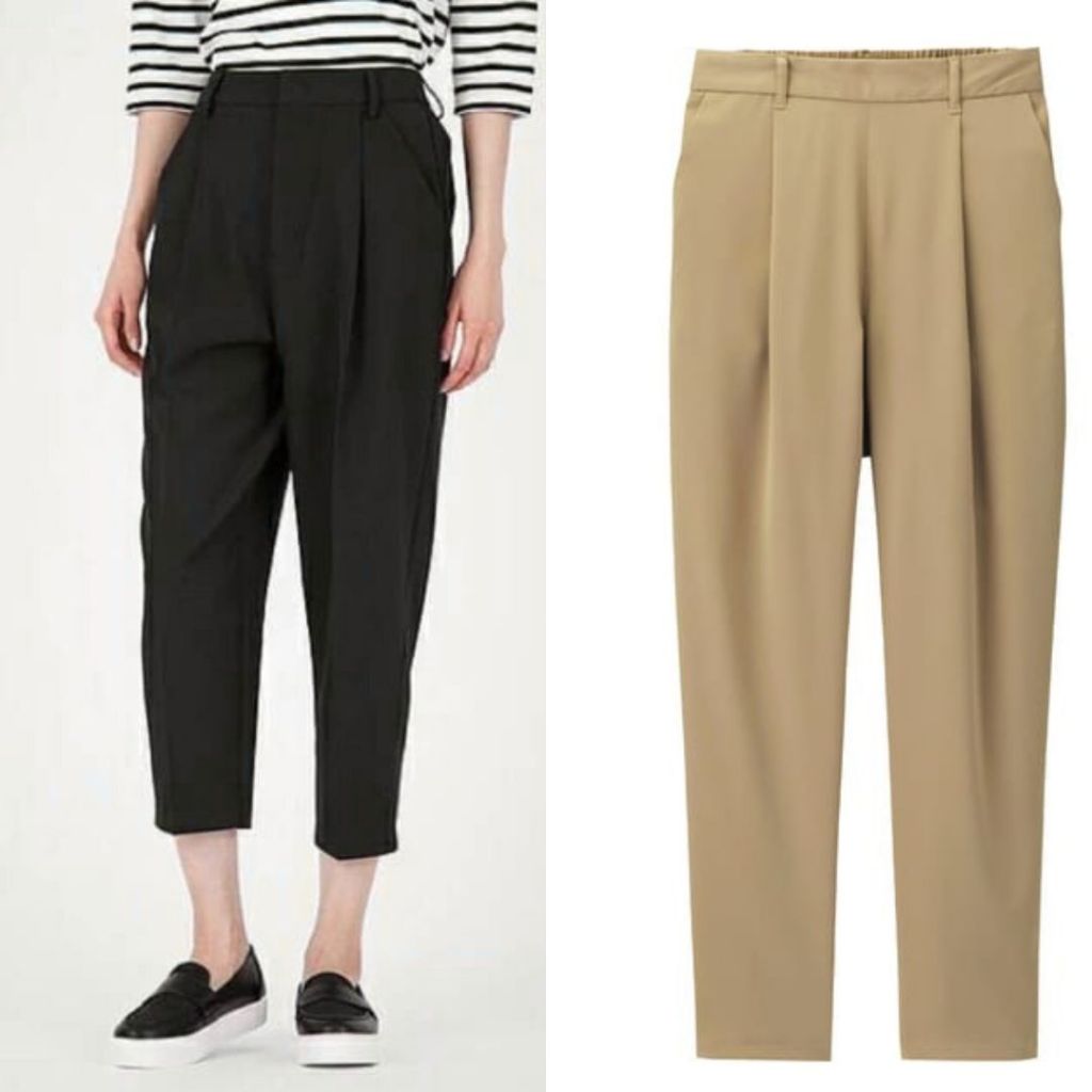 YOUR COLOR 774 DFC easy satin tapered ankle pants | Shopee Malaysia
