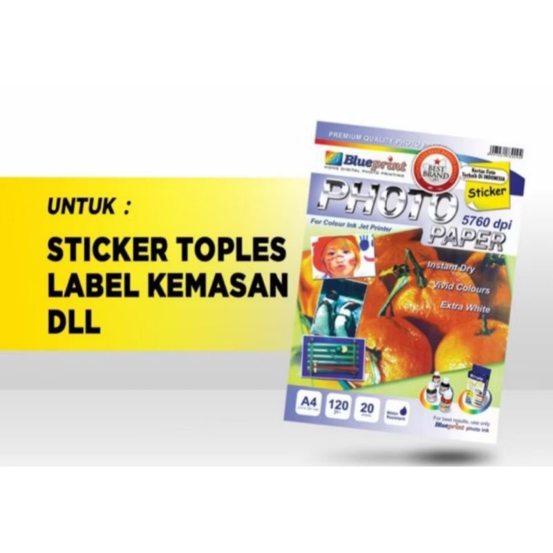 Original a4 blueprint 120 glossy sticker paper | Shopee Malaysia