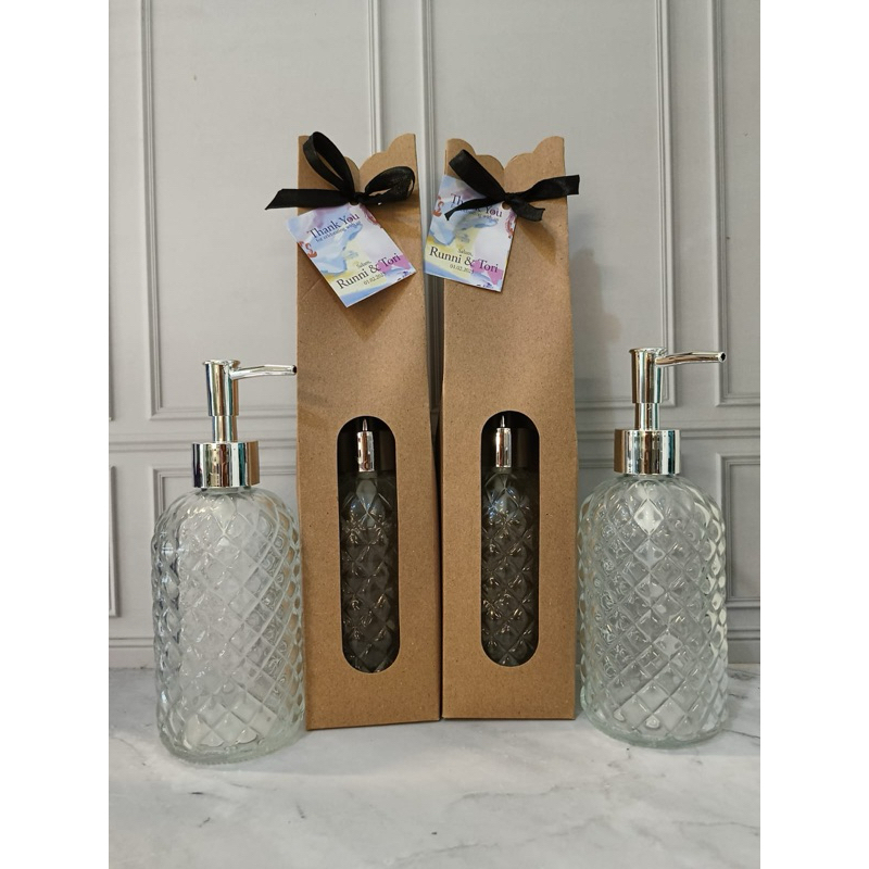 500ml POMP LIQUID SOAP BOTTLE SOUVENIR GLASS PACKAGED BOX OR MIKA ...